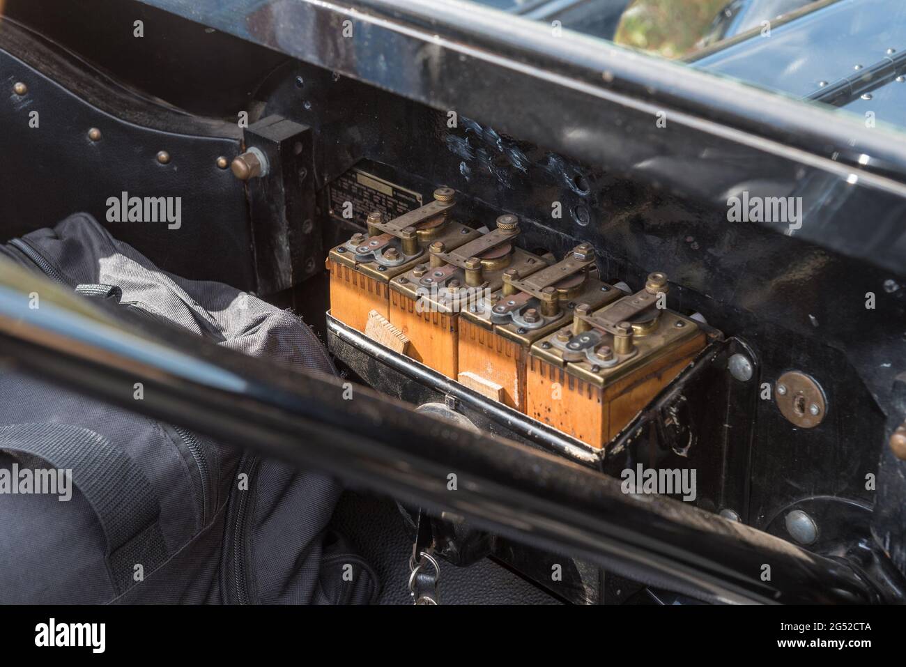 FRANSCHHOEK, SOUTH AFRICA - APRIL 12, 2021: Wooden batteries of a Model ...