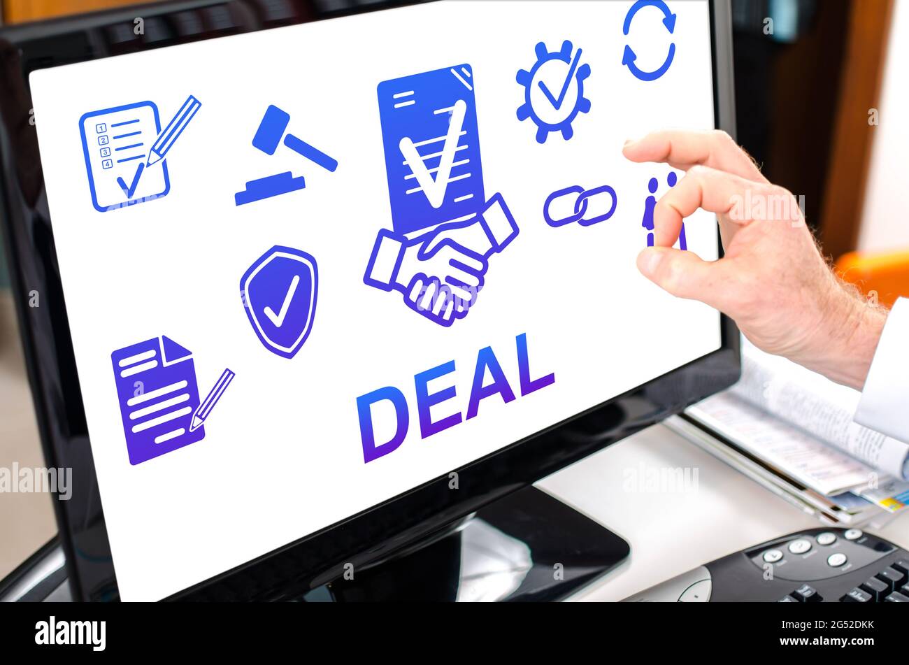 Deal concept shown on a computer screen Stock Photo - Alamy