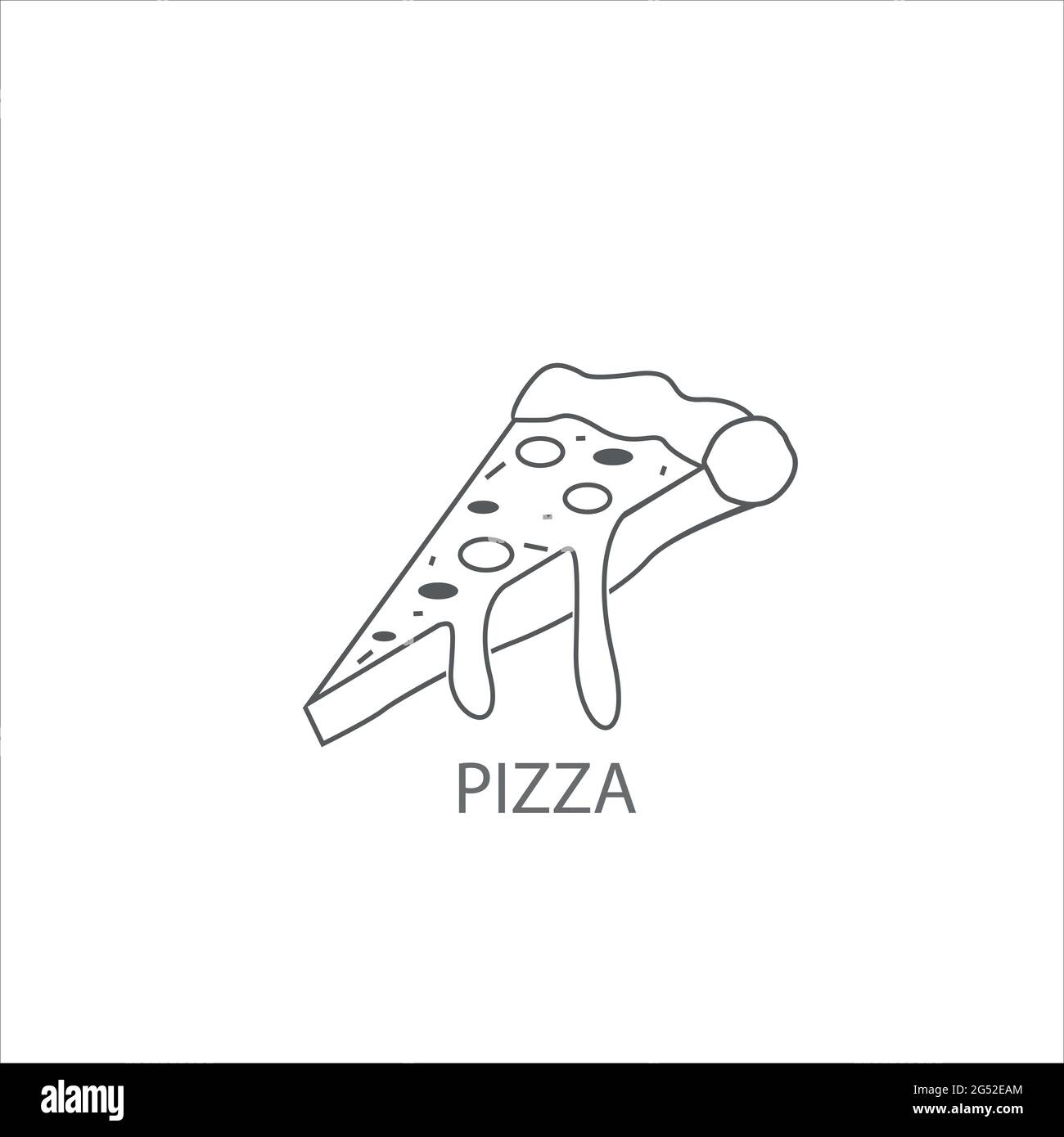 Slice pizza on thin Stock Vector Images - Alamy