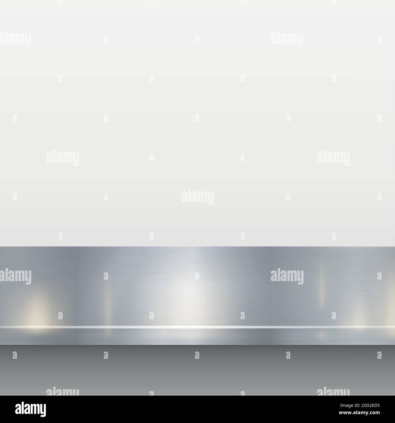 Metal kitchen countertop, iron texture, large table on a white ...