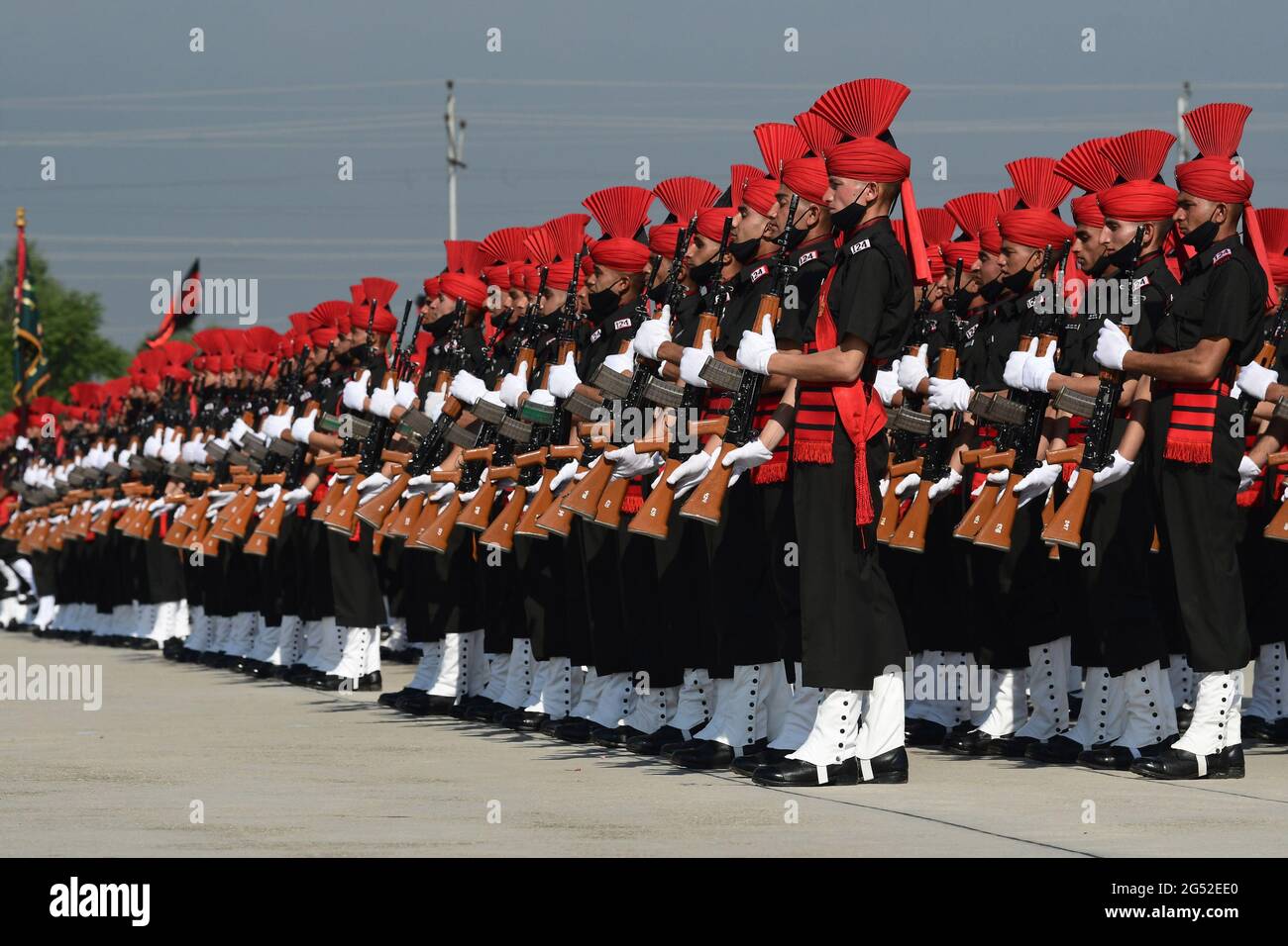 Srinagar. 25th June 2021. The Jammu and Kashmir Light Infantry ...