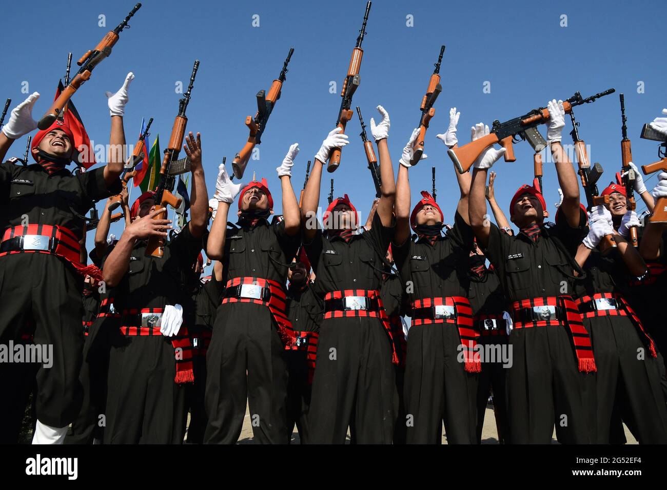 Srinagar. 25th June 2021. The Jammu and Kashmir Light Infantry ...