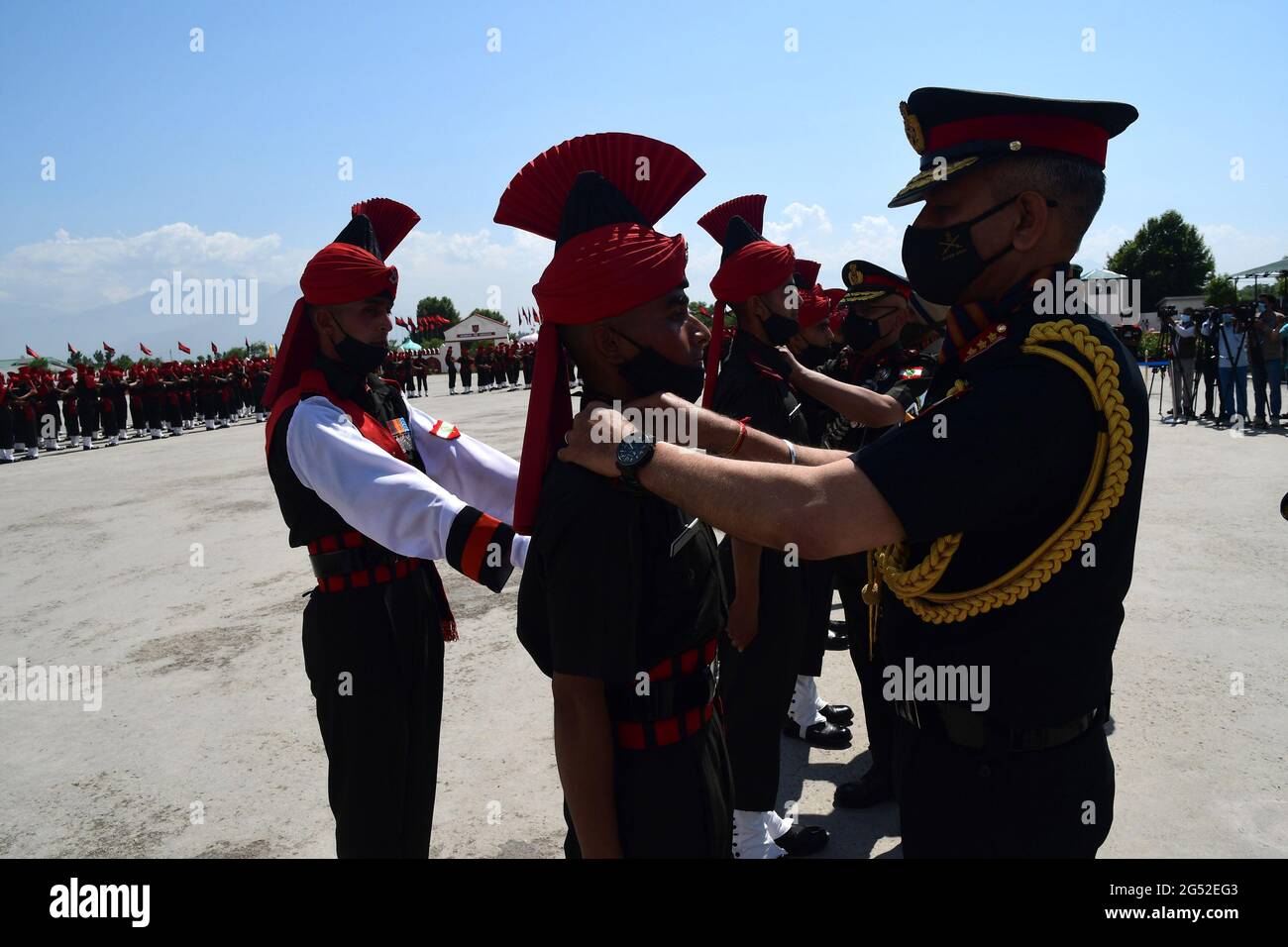 Srinagar. 25th June 2021. The Jammu and Kashmir Light Infantry ...