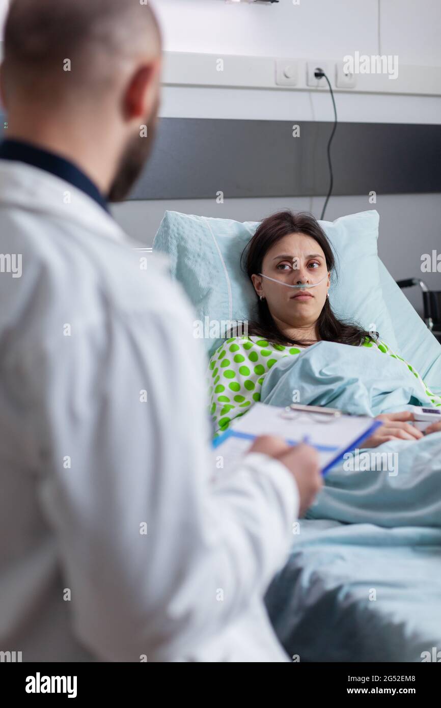 Oncologist physician doctor discussing medical expertise explaining ...