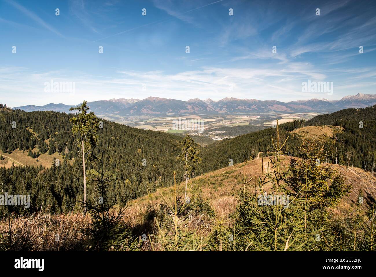 Zapadne Tatry and westernmost part of Vysoke Tatry mountains with ...