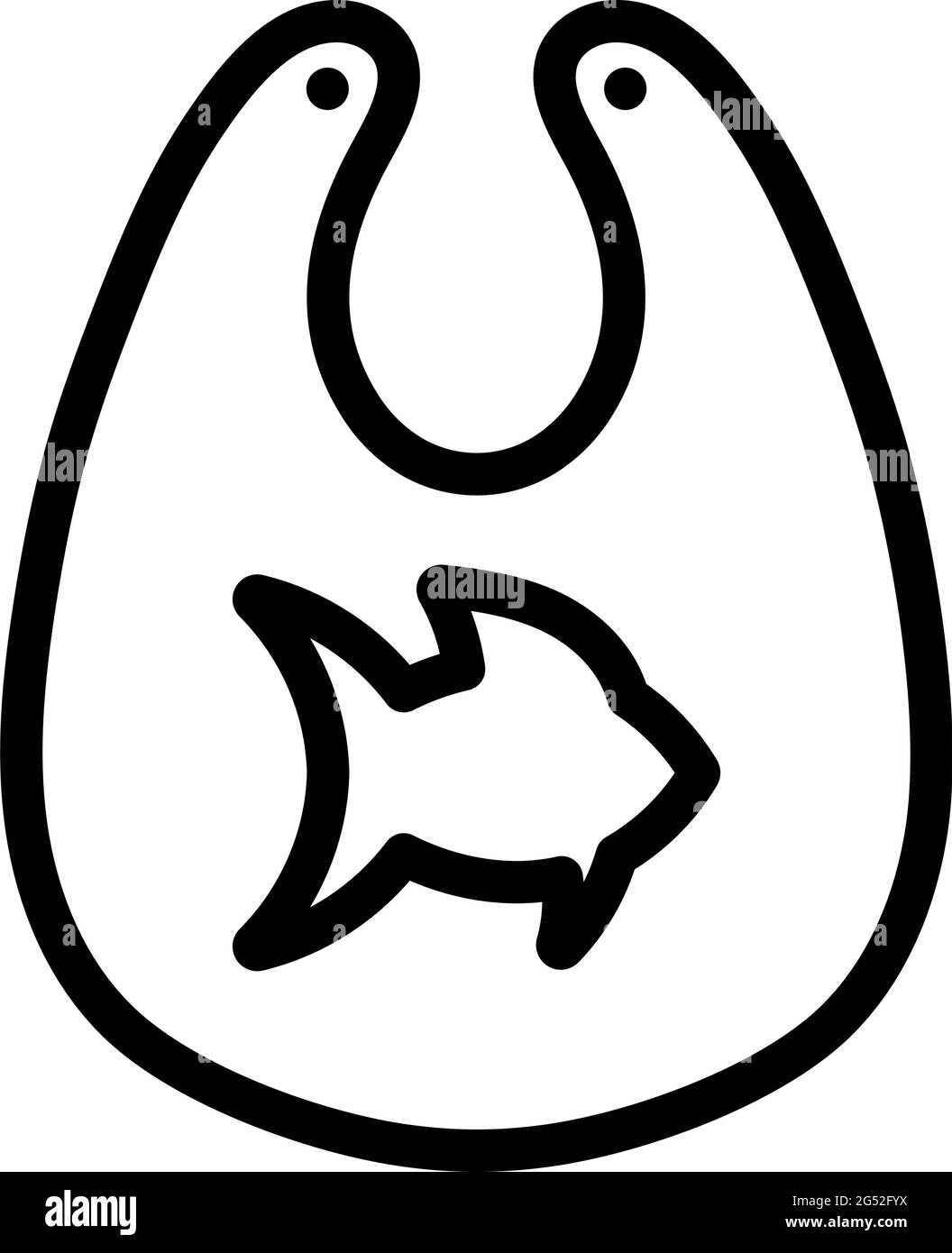 Bib Icon. Bold outline design with editable stroke width. Vector ...