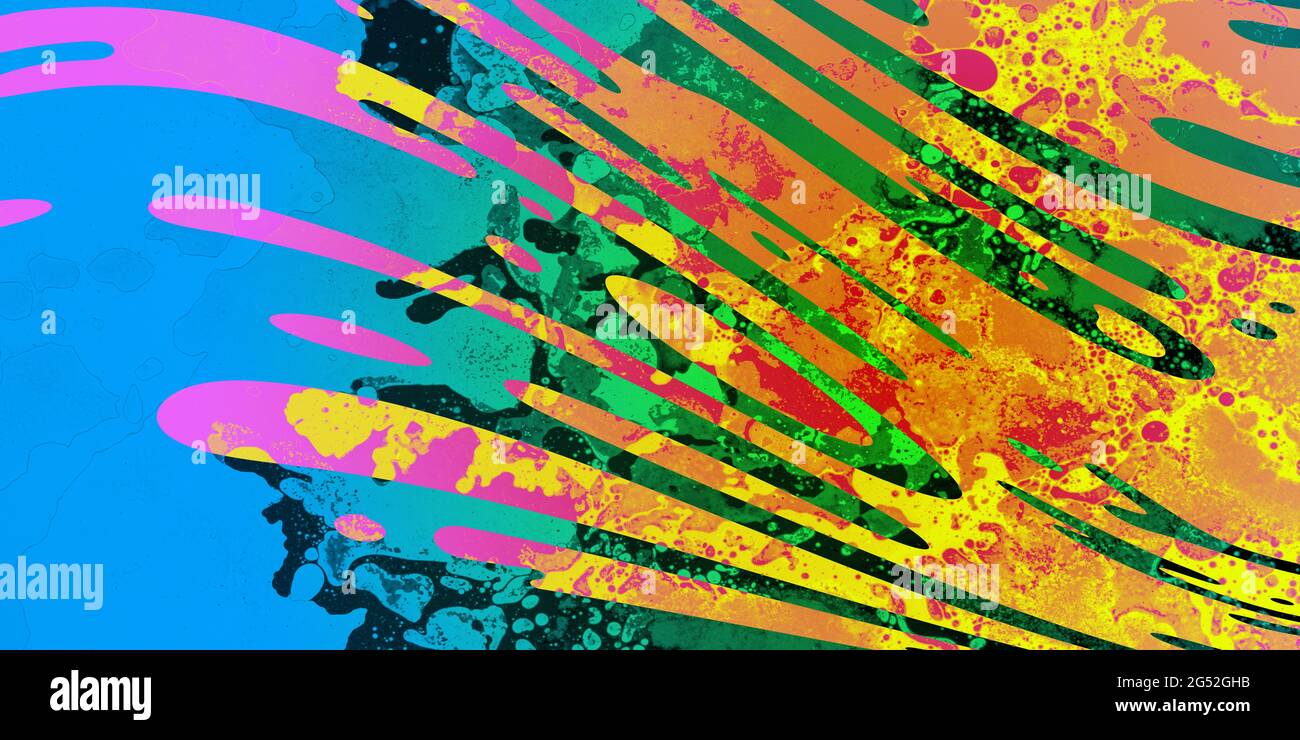 Neon Color Splash Wallpaper