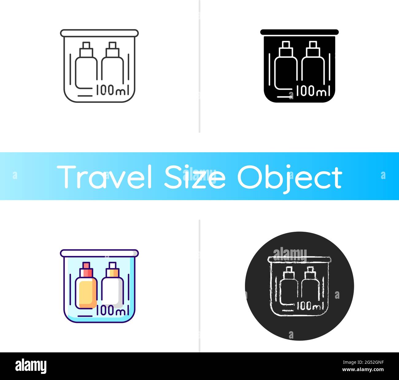 Travel size bottles 100 ml icon Stock Vector Image & Art - Alamy