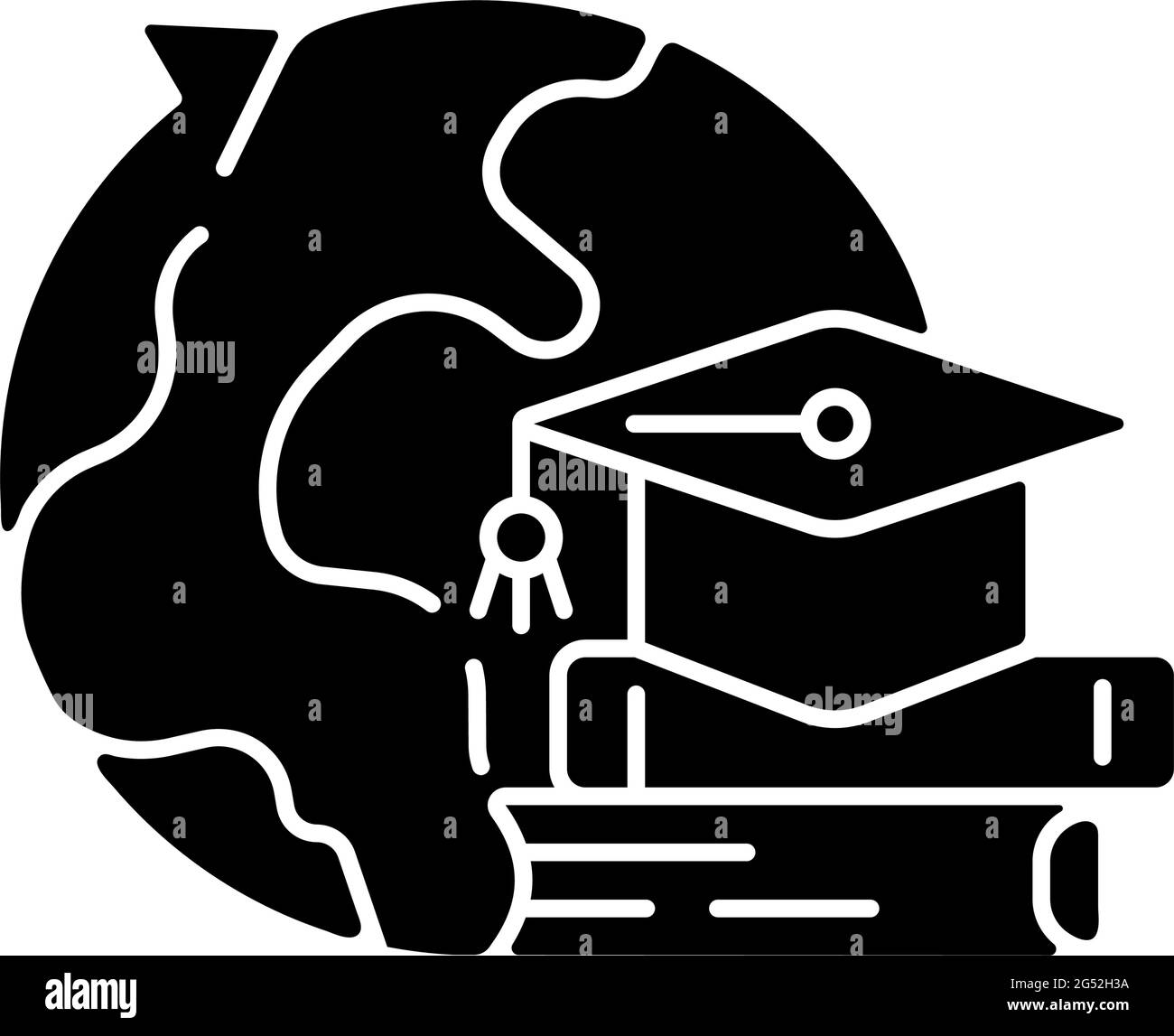 Student exchange programme black glyph icon Stock Vector Image & Art ...