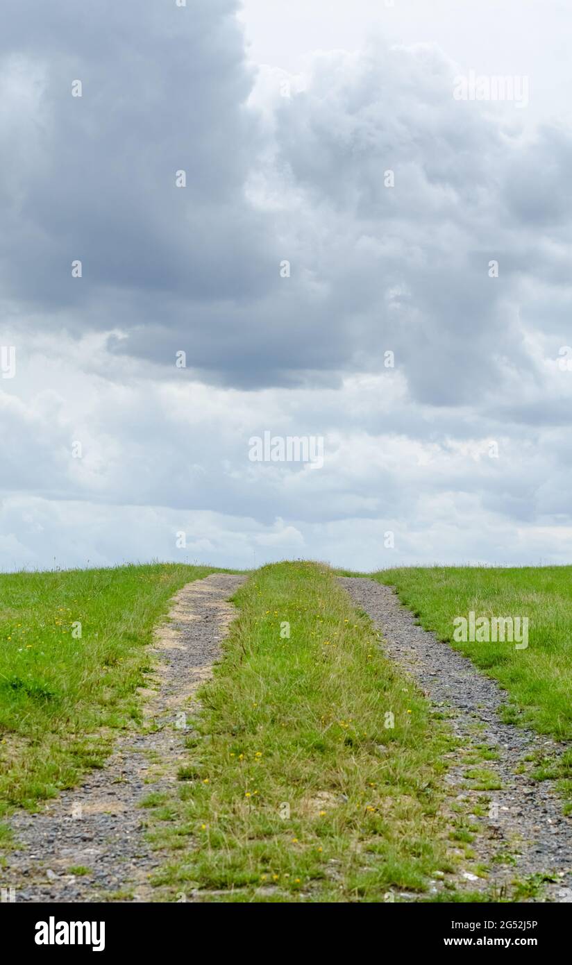 Agricultural road or path in the rural countryside in Germany Stock ...