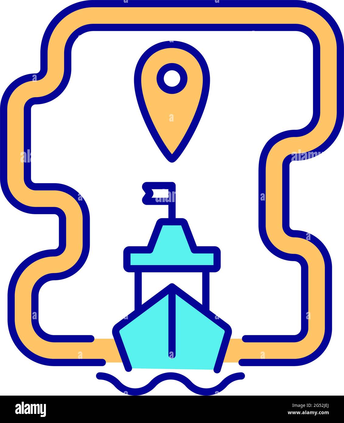 International maritime trade RGB color icon Stock Vector Image & Art ...