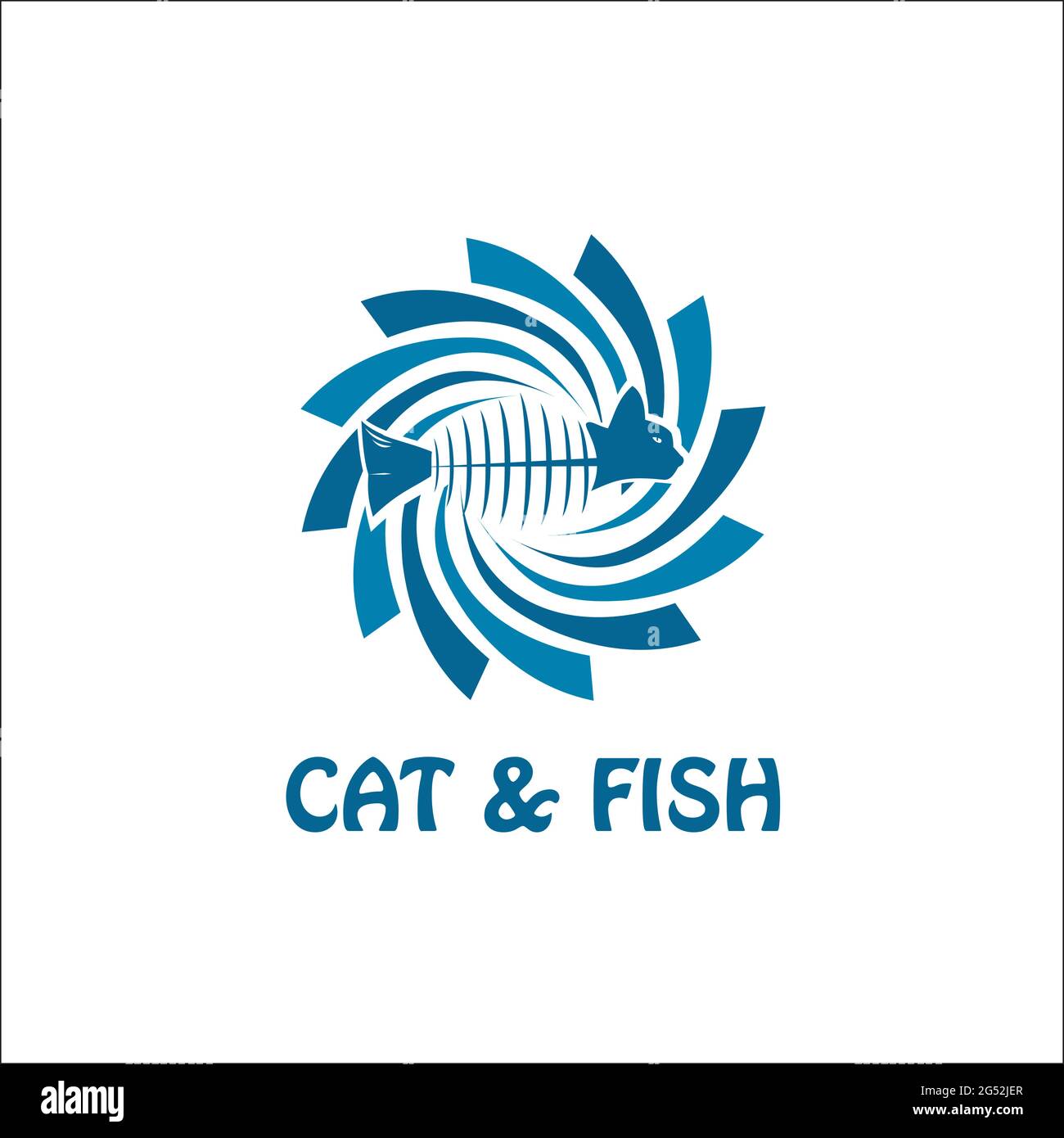 CAT & FISH logo design inspiration Stock Vector Image & Art - Alamy