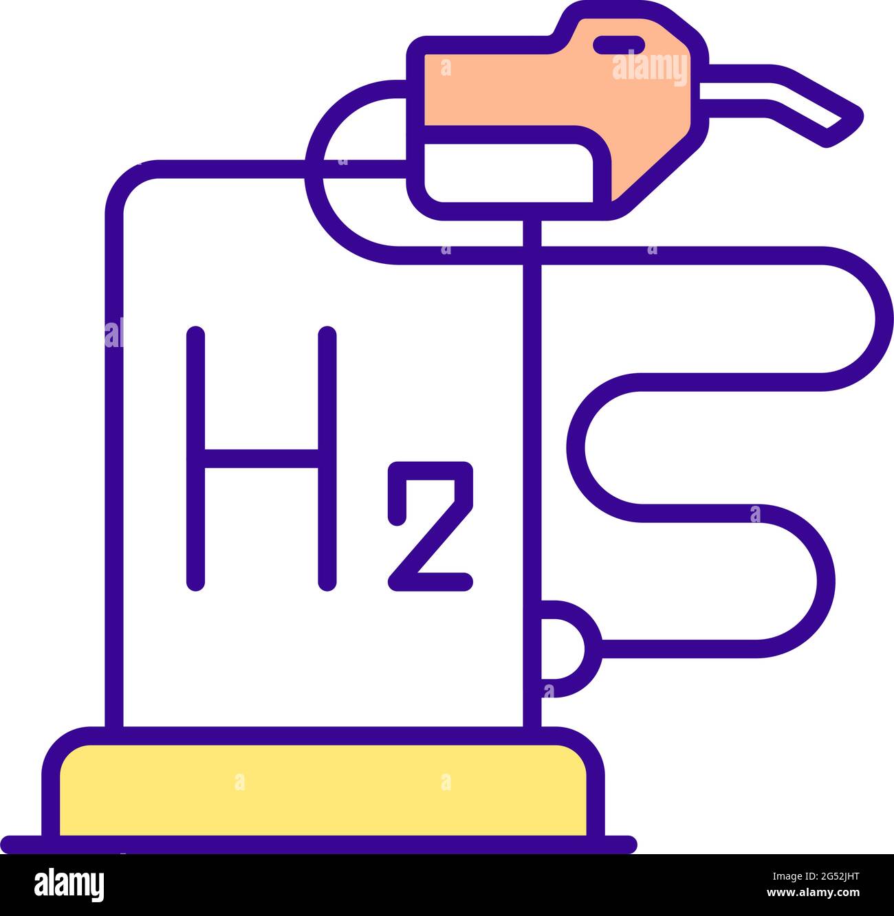 Hydrogen fueling station RGB color icon Stock Vector Image & Art - Alamy
