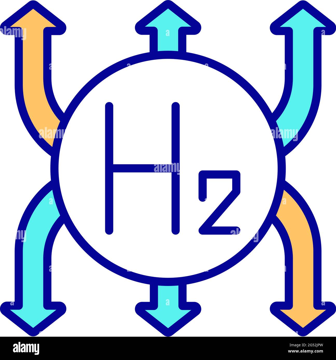 Hydrogen usage RGB color icon Stock Vector Image & Art - Alamy