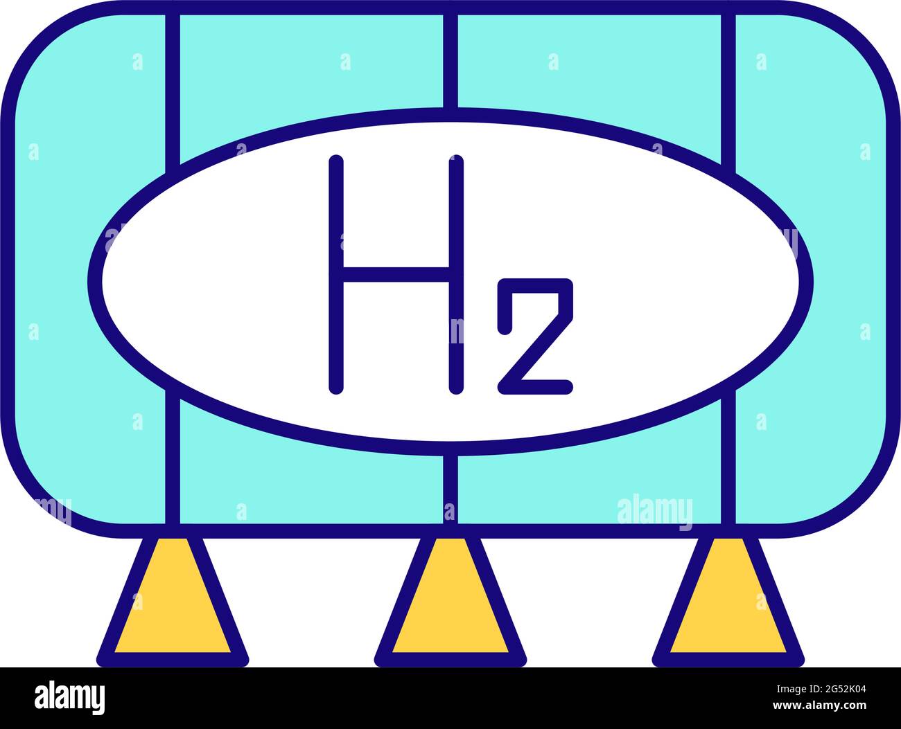 Cryo-compressed hydrogen storage RGB color icon Stock Vector Image ...