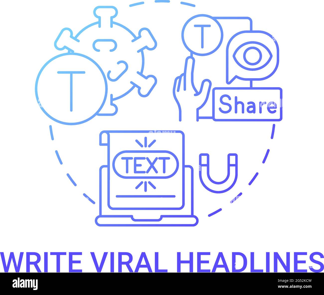 Write viral headlines concept icon Stock Vector Image & Art - Alamy