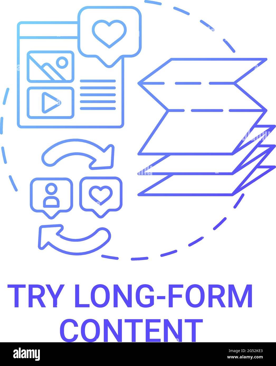 Try long-form content concept icon Stock Vector Image & Art - Alamy