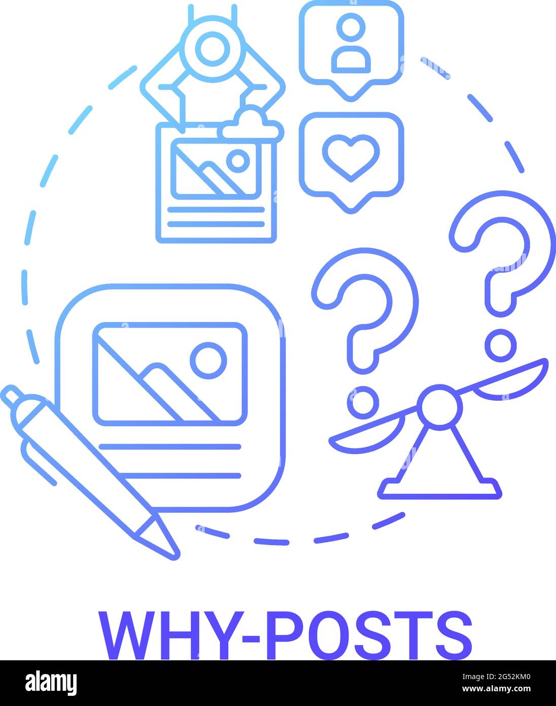 Why-posts concept icon Stock Vector Image & Art - Alamy