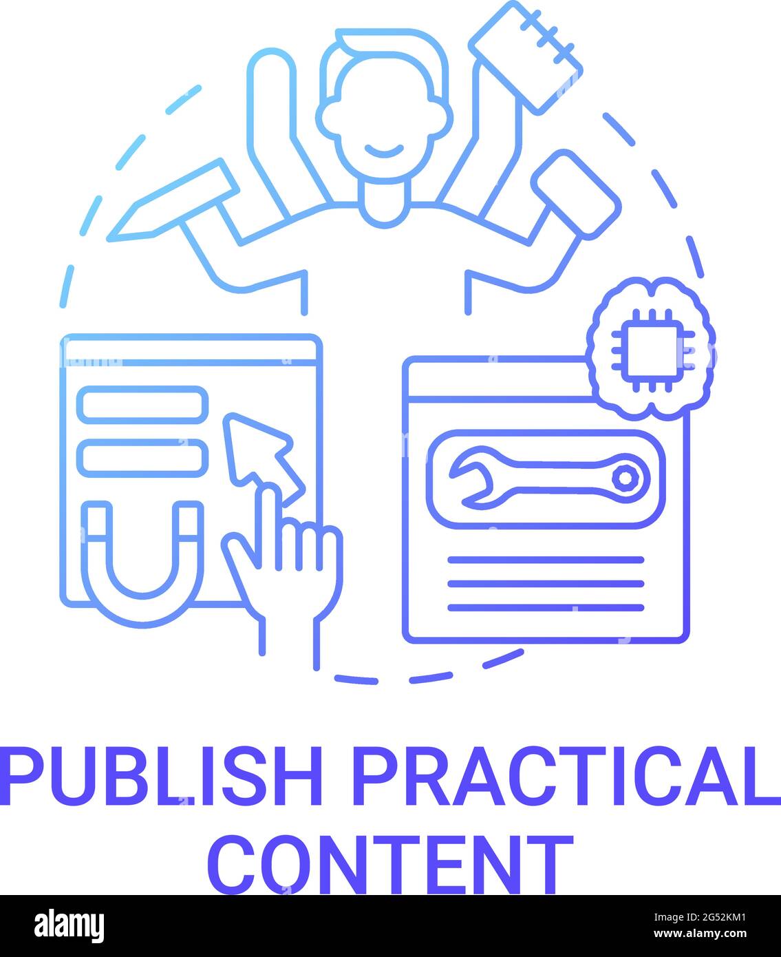 Publish practical content concept icon Stock Vector Image & Art - Alamy