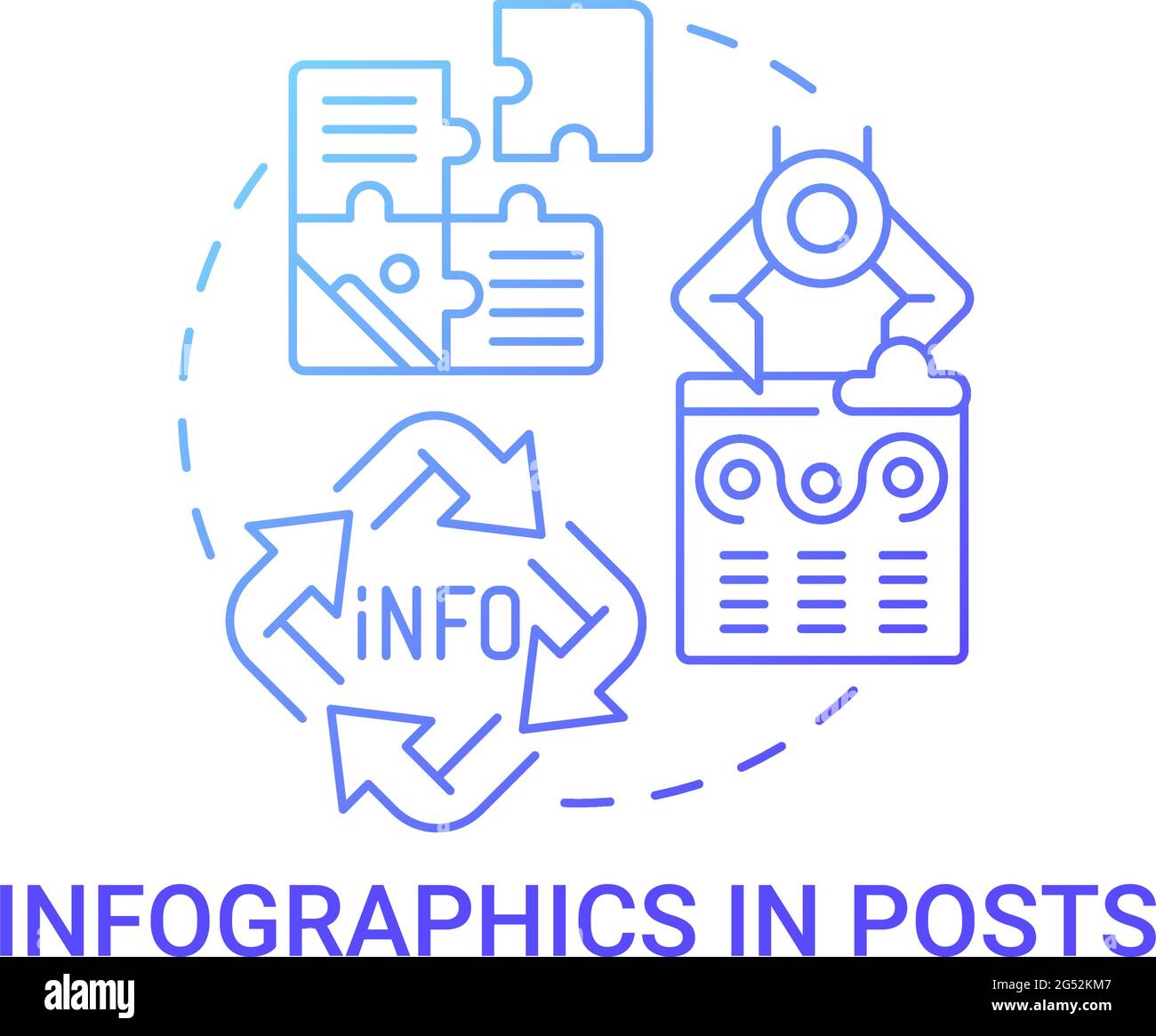 Infographics in posts concept icon Stock Vector Image & Art - Alamy