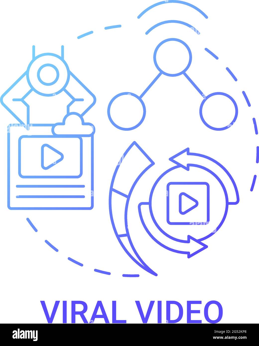 Viral video concept icon Stock Vector Image & Art - Alamy