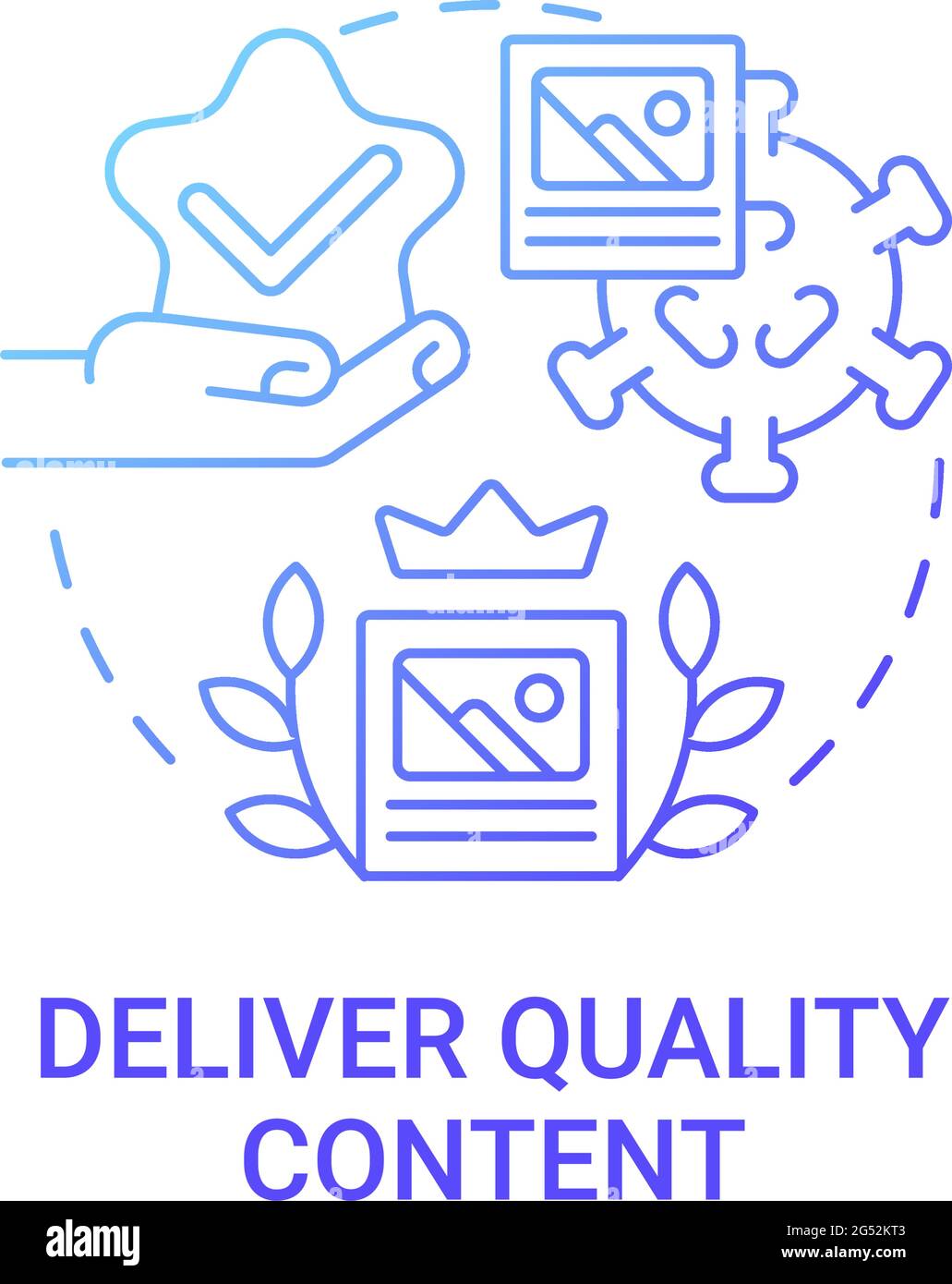 Deliver quality content concept icon Stock Vector Image & Art - Alamy