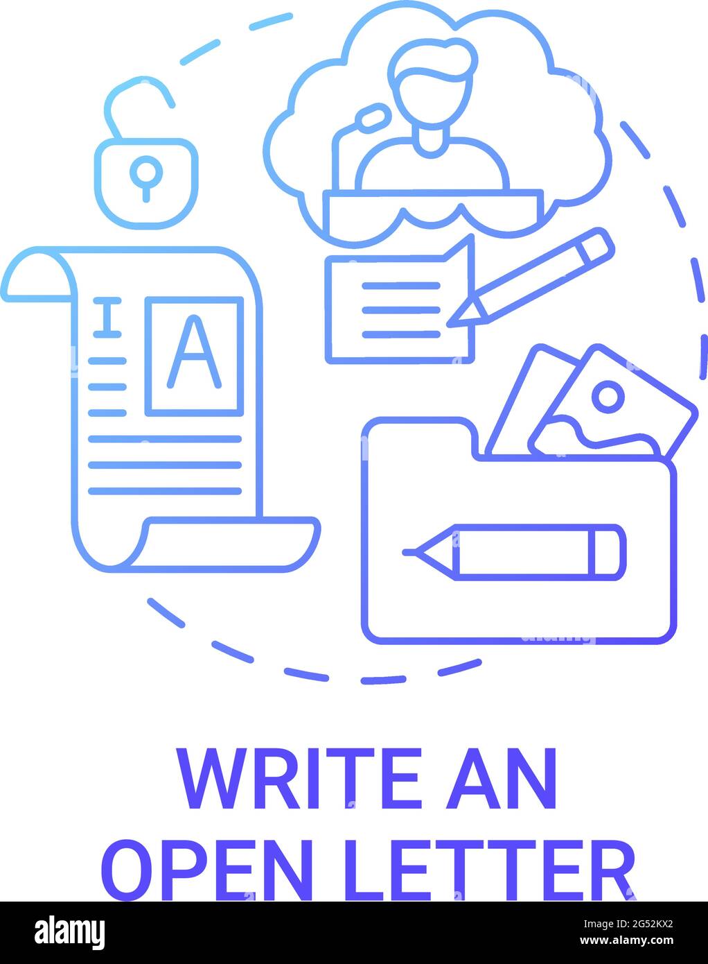 Write open letter concept icon Stock Vector Image & Art - Alamy