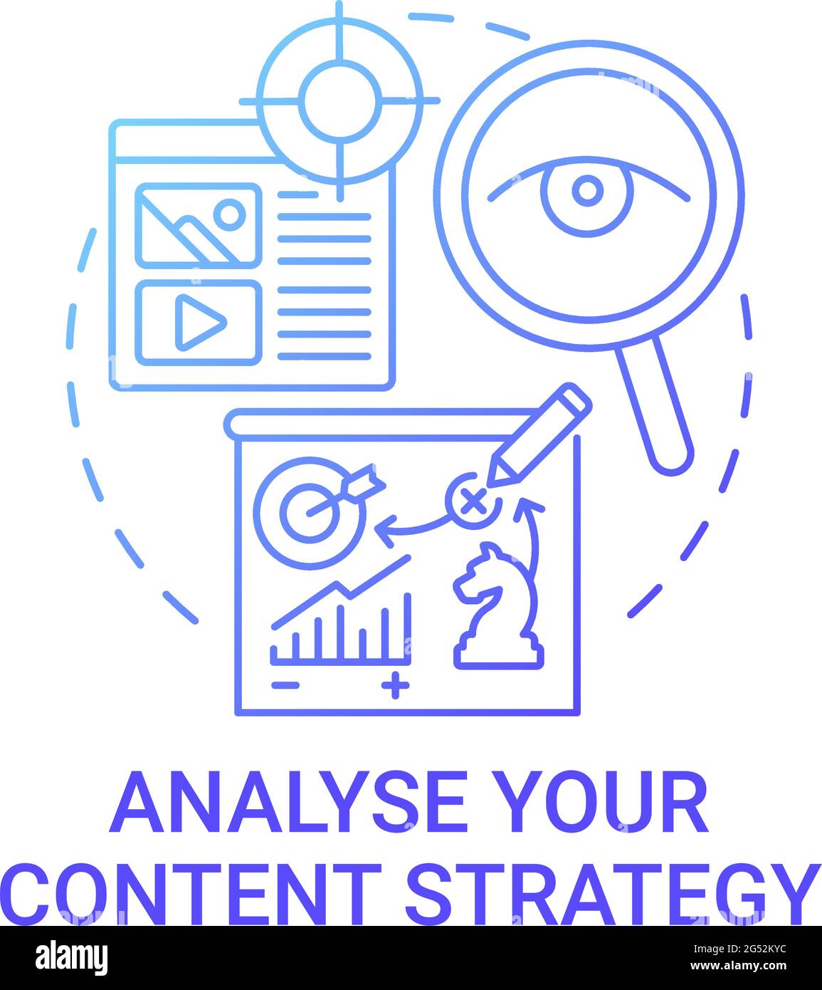 Analyse content strategy concept icon Stock Vector Image & Art - Alamy