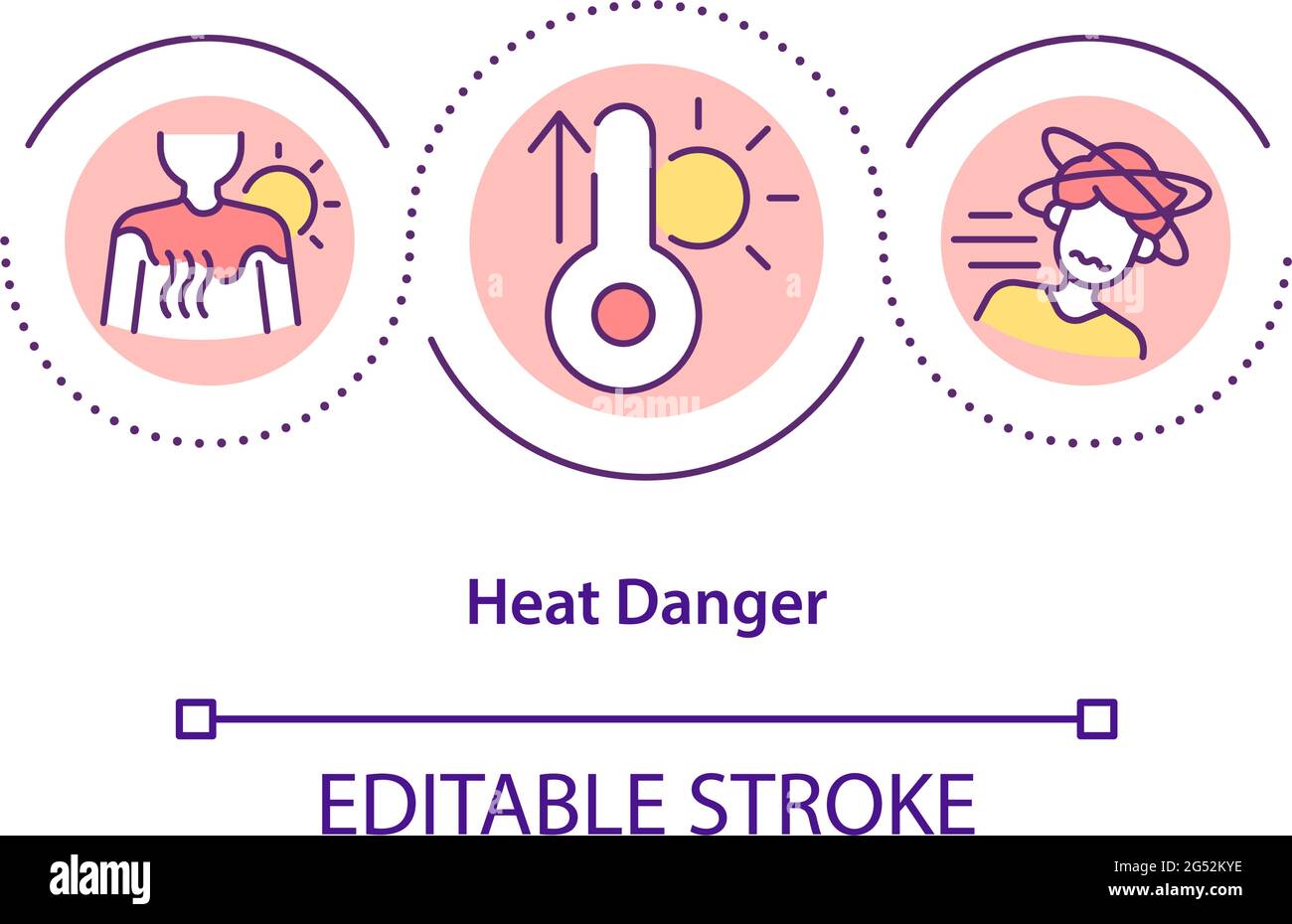Heat danger concept icon Stock Vector Image & Art - Alamy