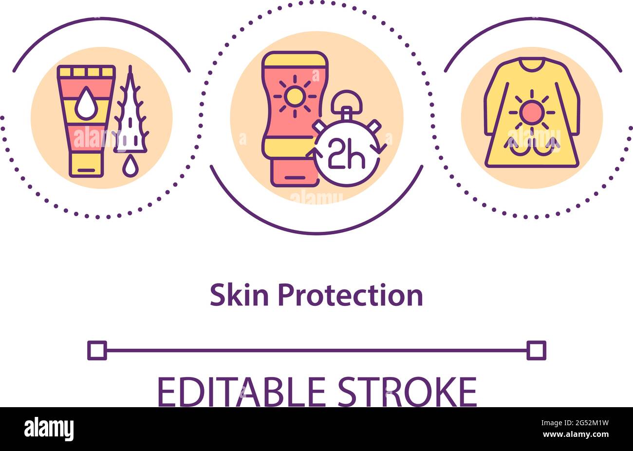 Skin protection concept icon Stock Vector Image & Art - Alamy
