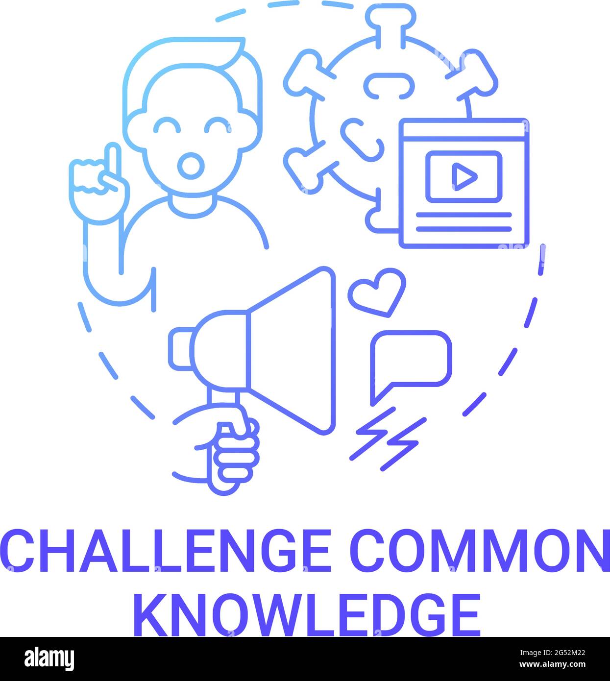 Challenge common knowledge concept icon Stock Vector Image & Art - Alamy
