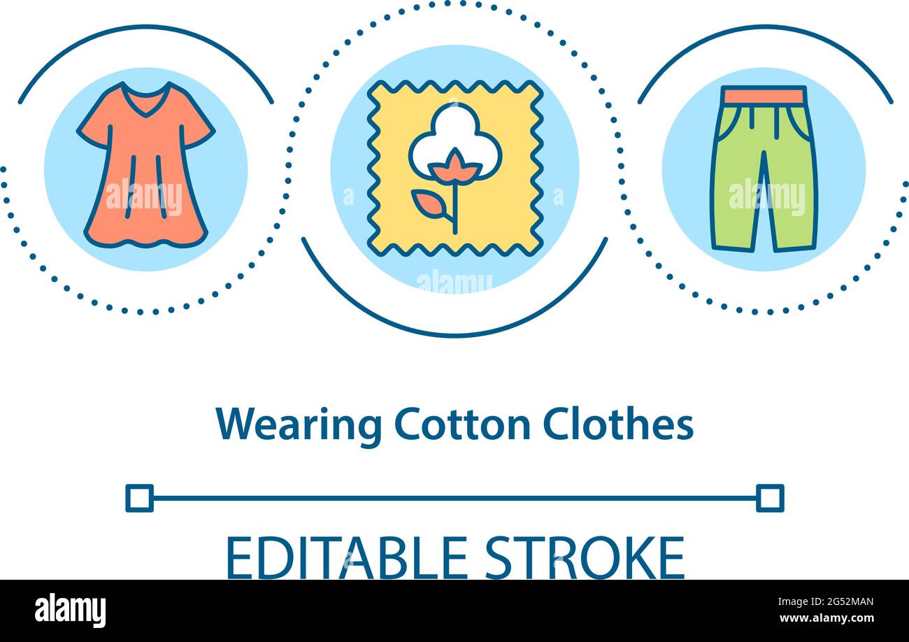 Wearing cotton clothes concept icon Stock Vector Image & Art - Alamy