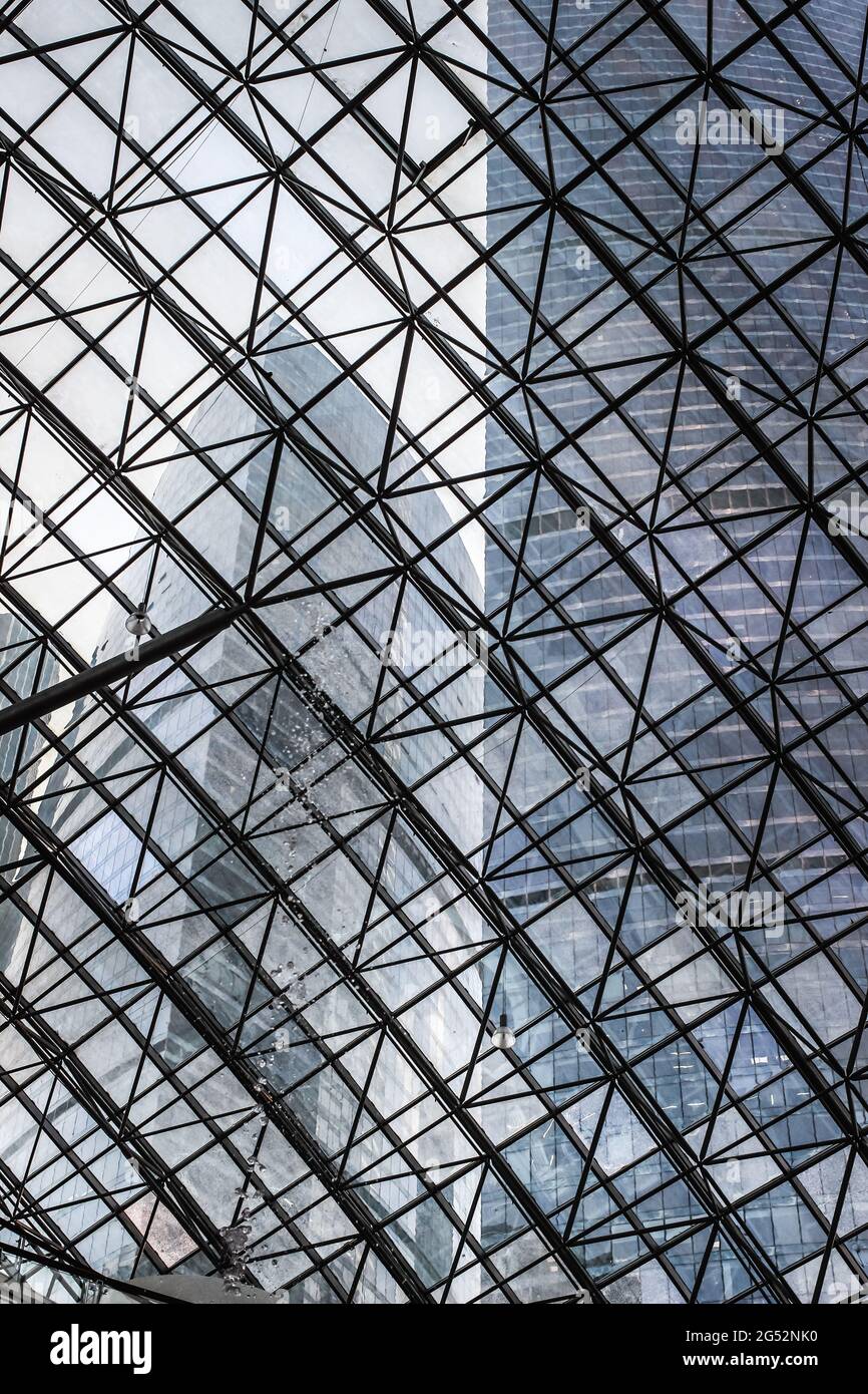 Moscow, Russia - August, 24, 2019: View from Moscow City Afimall ...