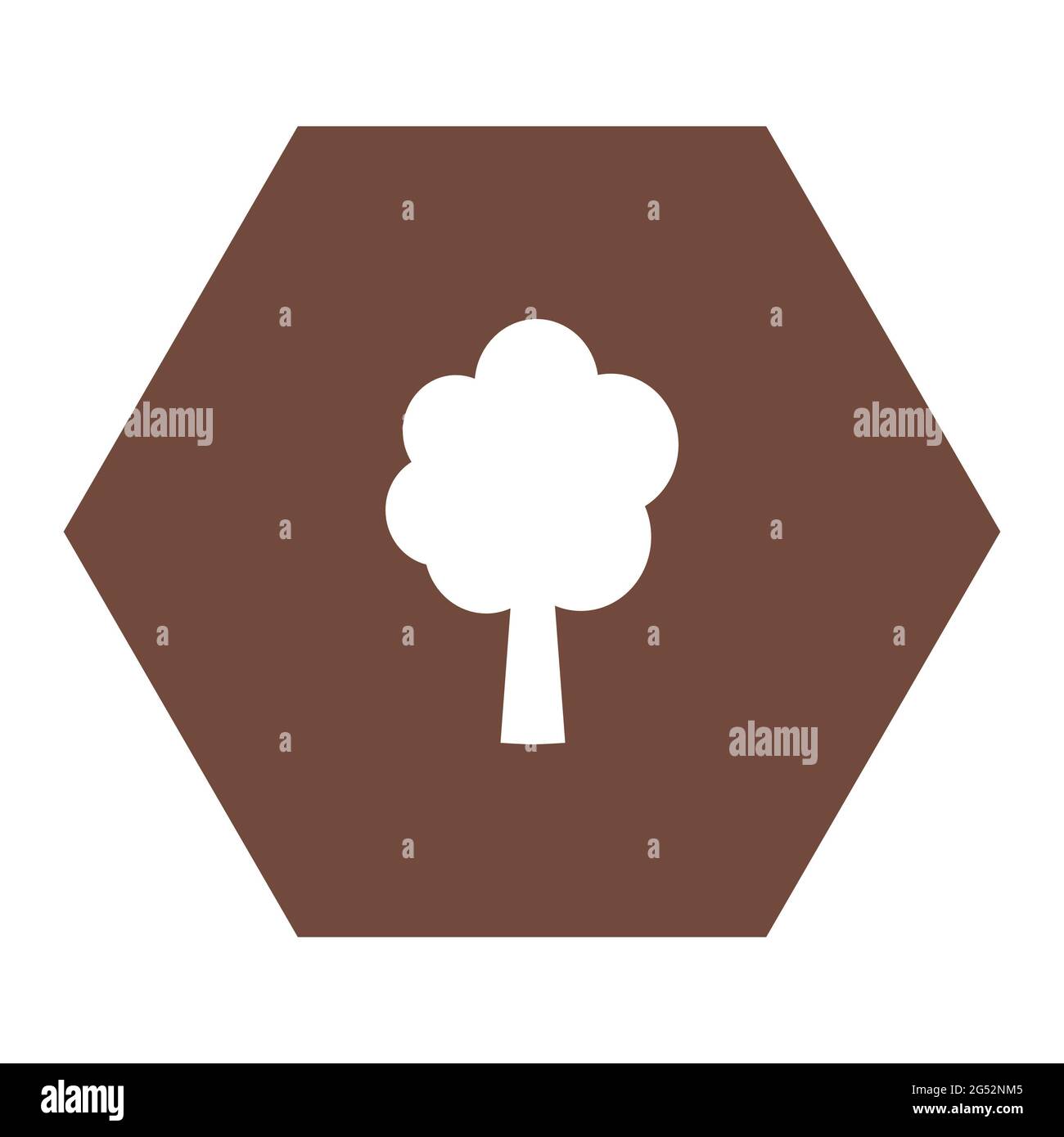 Tree and hexagon Stock Photo - Alamy