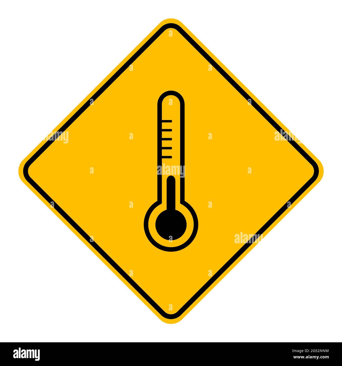 Thermometer and road sign Stock Photo - Alamy