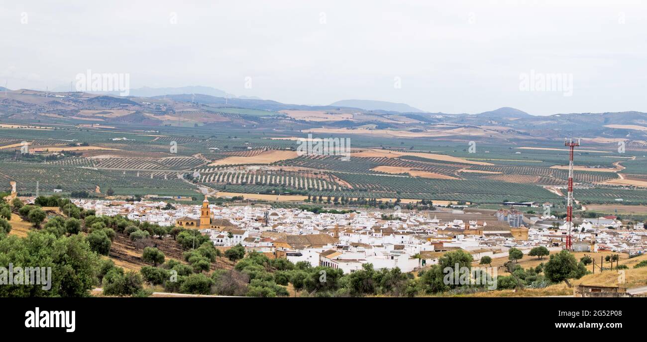Panoramic views of Osuna, one the most beautiful towns of Seville ...