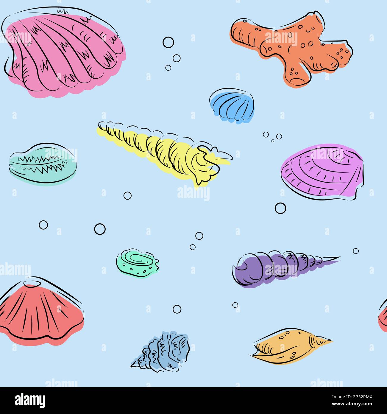 Seashells texture Stock Vector Images - Alamy