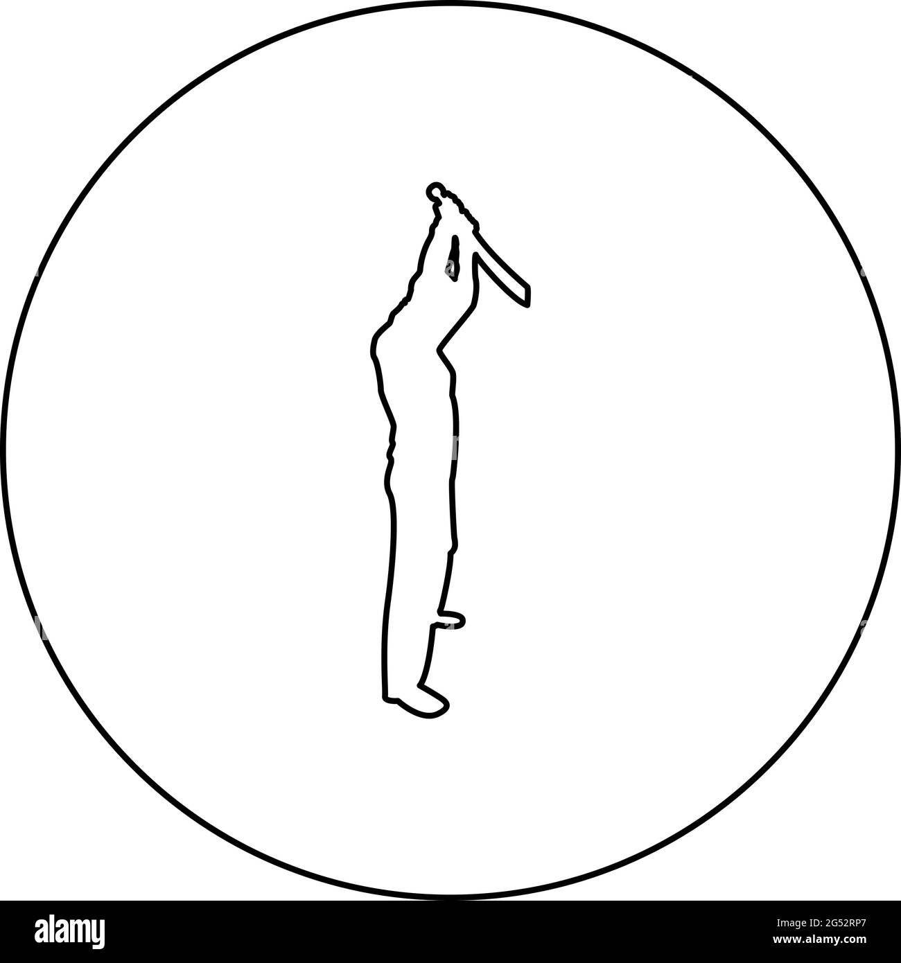 Man with sword machete from above Cold weapons in hand military man ...