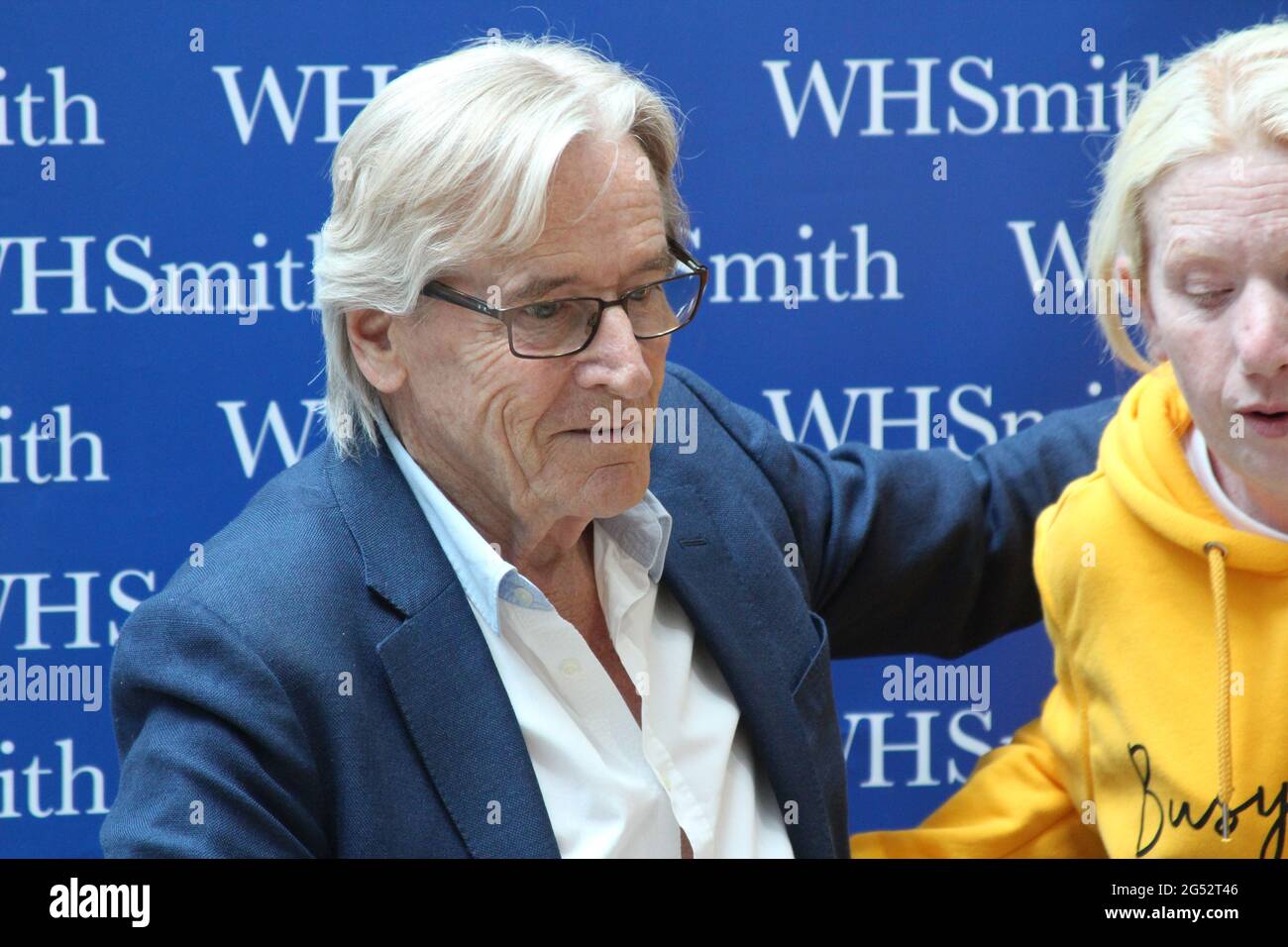 Actor William Roache {Ken Barlow} signing copes of his book Life and ...