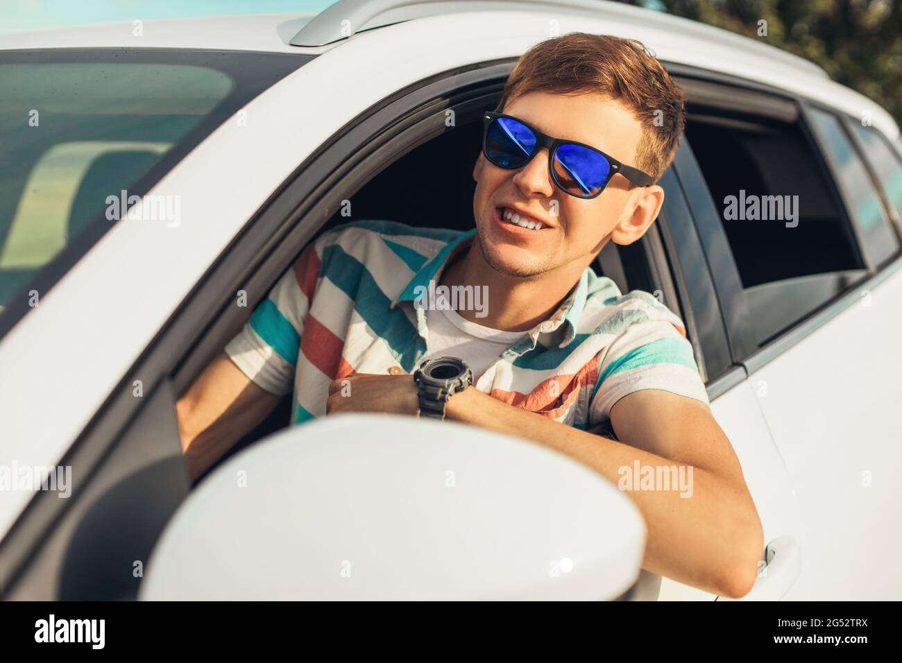 Drivers seat and rear view hi-res stock photography and images - Alamy