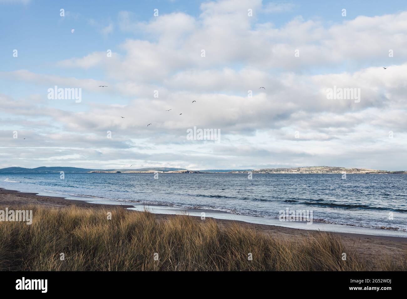 beautiful beach view at dusk in Kingston Beach in Southern Tasmania in ...