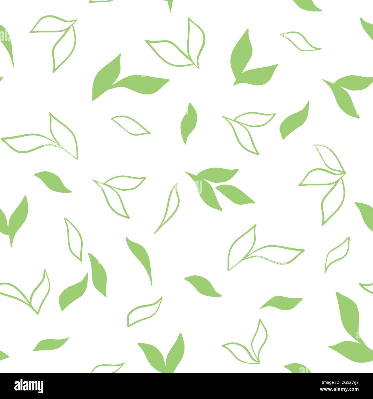 Seamless pattern with leaves, vector illustration. Pattern in plain ...