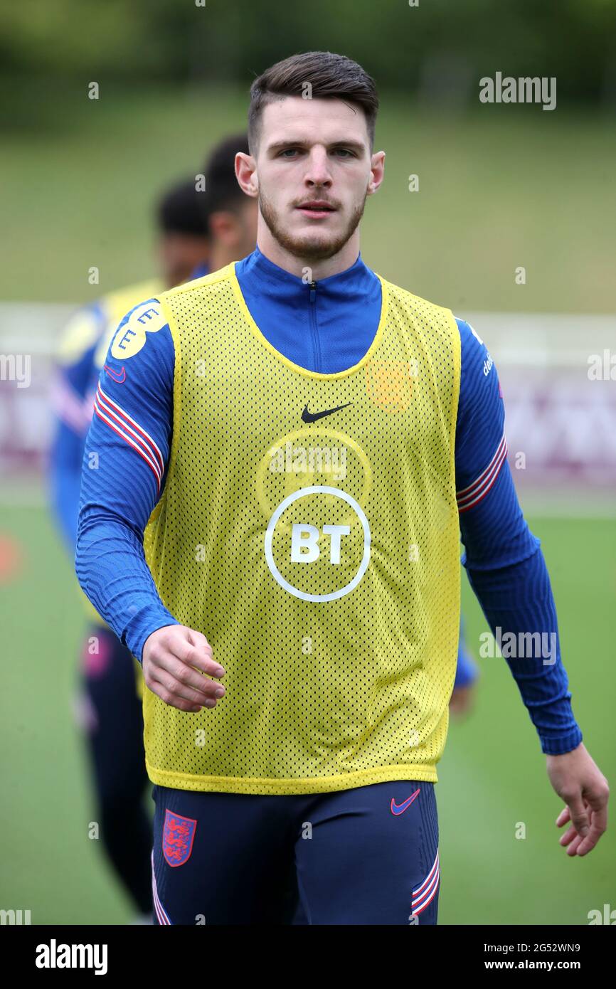 England's Declan Rice during a training session at St George's Park ...