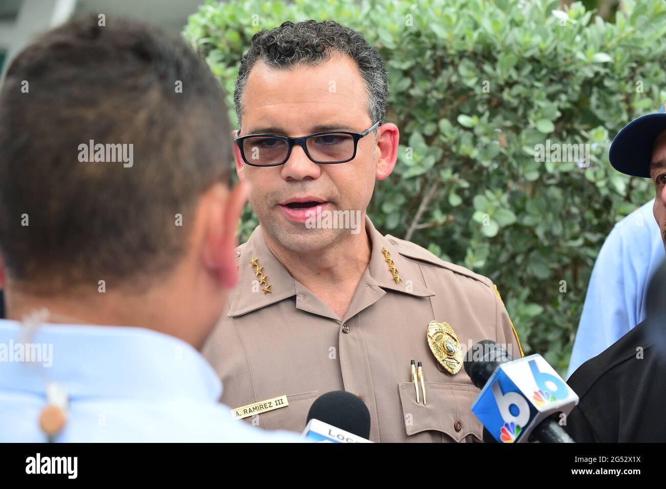 SURFSIDE, FLORIDA - JUNE 24: Director of Miami-Dade Police Department ...