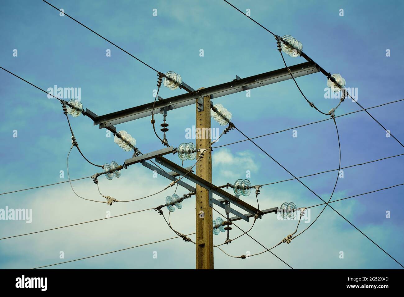 telegraph pole detail Stock Photo - Alamy