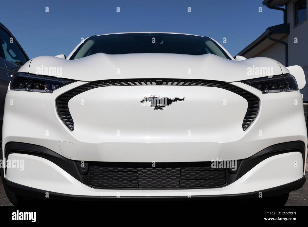 Silver Lake - Circa June 2021: Ford Mustang Mach-E SUV display at a ...