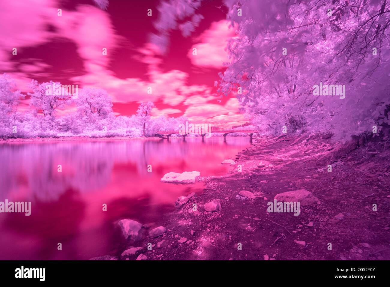 Beautiful infrared landscape Stock Photo - Alamy