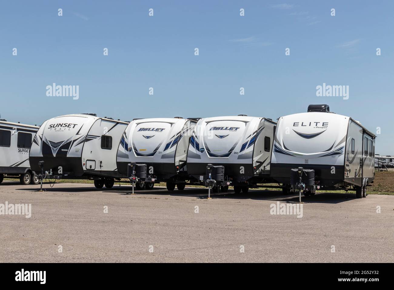 Goshen - Circa June 2021: Keystone RV recreational vehicle fifth wheel ...