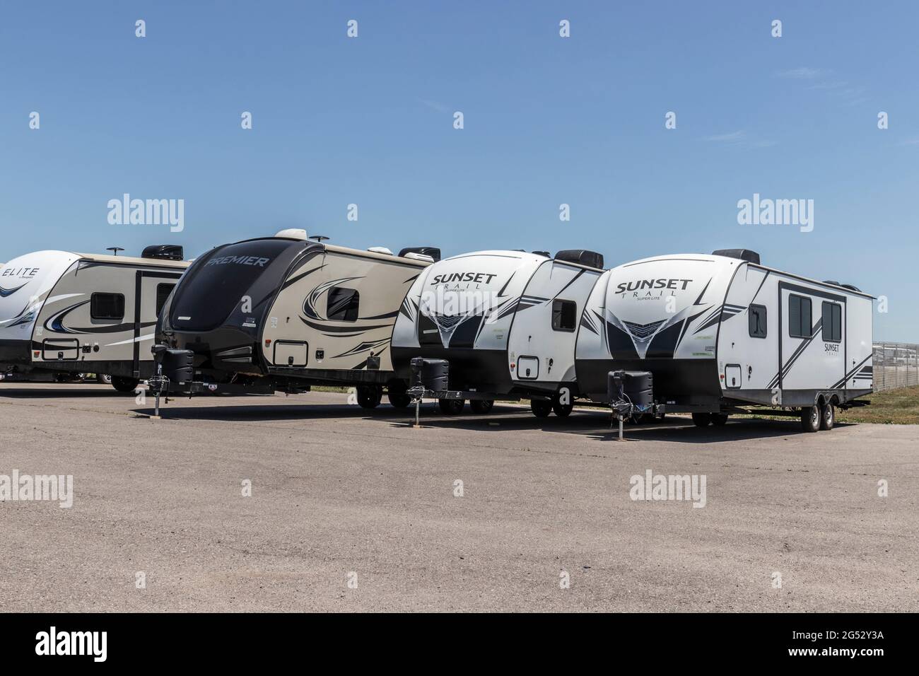 Goshen - Circa June 2021: Keystone RV recreational vehicle fifth wheel ...