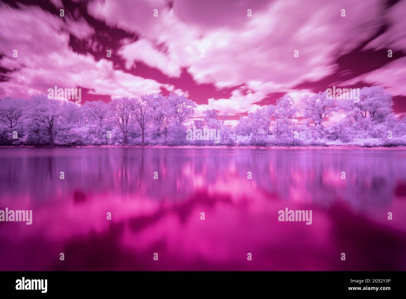 Beautiful infrared landscape Stock Photo - Alamy